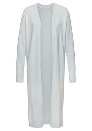 Lascana Cardigan mit seitlichen Schlitzen, Longstrickjacke aus weichem Rippstrick