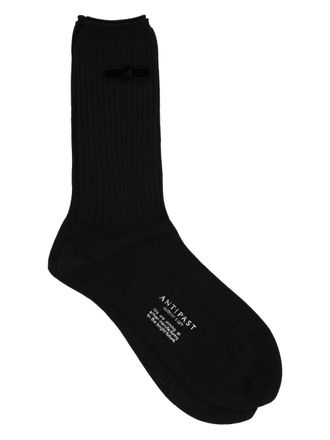 Antipast Gerippte Socken - Schwarz