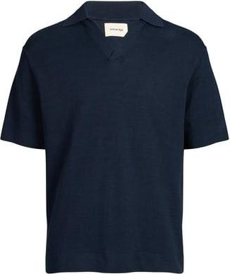 Saison 1865 Polo Holl &agrave; manches courtes en lin et coton