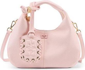Ganni Sac Hobo Mini &agrave; &eacute;tiquette miroir