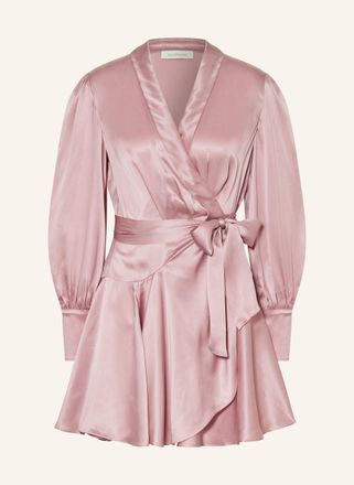 Zimmermann Wickelkleid Aus Seide rosa