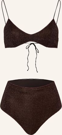 Os&eacute;ree Triangel-Bikini Lumiere Mit Glitzergarn braun