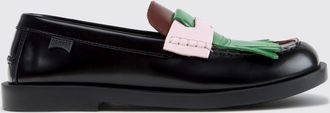 Camper Mocassins Twins bicolores en cuir lisse avec franges et semelle XL Extralight