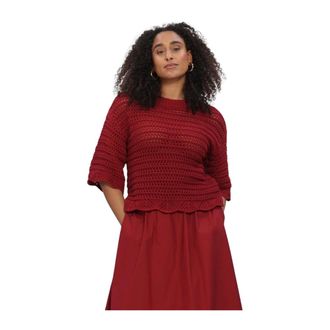 Moss Copenhagen Damen, Strickwaren, Rot, XS/SGr&ouml;&szlig;e