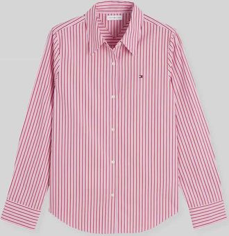 Tommy Hilfiger Regular Fit Langarmbluse aus reiner Baumwolle