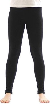 YESET Enfants Thermique Fille Leggings Pantalon Long en Coton Doublure Polaire - Noir, 158 cm