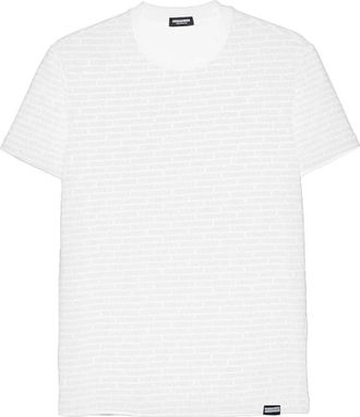 Dsquared2 Homme, Tops, Blanc, Taille: M T-shirt Coton L&eacute;g&egrave;re Fra&icirc;cheur