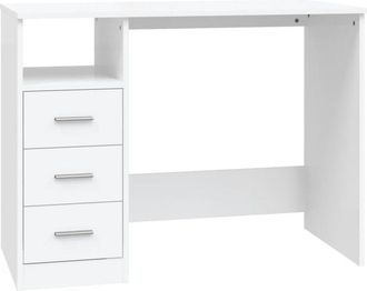 vidaXL Vidaxl - Schreibtisch mit Schubladen Wei&szlig; 102x50x76 cm Holzwerkstoff