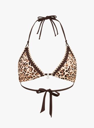 Banana Moon Haut de maillot de bain triangle imprim&eacute; l&eacute;opard