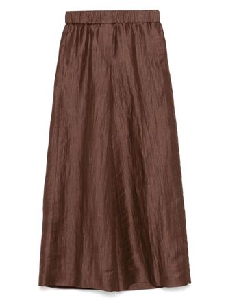 PESERICO pantalon &agrave; effet froiss&eacute; - Marron