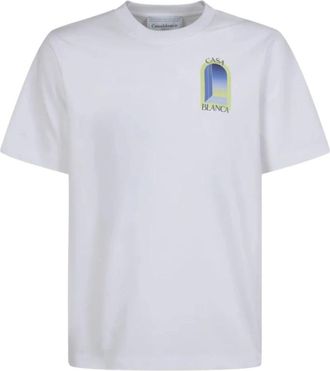 Casablanca Homme, Tops, Blanc, Taille: L LArche Short Sleeve T-Shirt