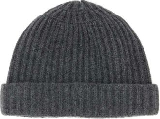 Maison Margiela unisex, Accessoires, Gris, Taille: L Virgin Wool Ribbed Beanie