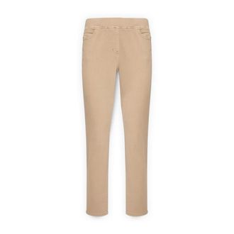 Elena Miro Slim-Hose aus Baumwollmischungs-Drill - - Trousers - Damen - Beige - 3XL