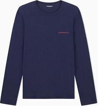 Emporio Armani Pure Cotton T-Shirt, Bleu, Large Homme