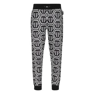 Philipp Plein Homme, Pantalons, Noir, Taille: 3XL Jogging Pantalons Monogram