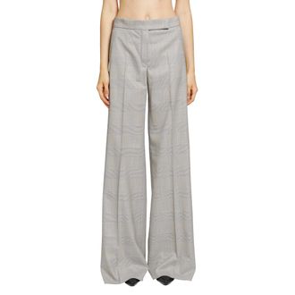 Max Mara Glen Plaid Wool Trousers