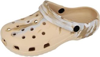 Ella Sabots pour femme en EVA &agrave; enfiler, semelle int&eacute;rieure moul&eacute;e, l&eacute;gers, confortables, &eacute;l&eacute;gants, pour piscine, plage, jardin, mules color&eacute;es tie-dye, Ma