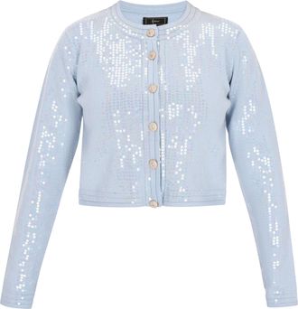 Faina Strickjacke Frauen hellblau