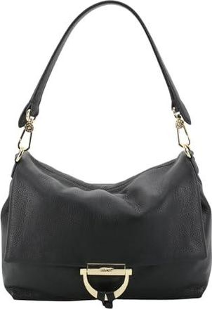 Abro Cuir sac &agrave; &eacute;paule Leather Dalia Shoulder Bag Temi Black/Gold noir