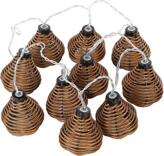 Angoily Schnur Ranken Zum Leuchten Bringen Dekorative Lichterketten Boho-lichterketten Girlandenlichter Weihnachtsbeleuchtung, Glühbirnengirlande Batteriebetr