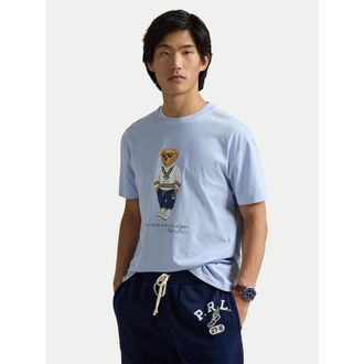 Polo Ralph Lauren T-Shirt 710973137001 Himmelblau Slim Fit