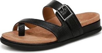 Vionic Womens Carmela Slide Sandal, cuir noir, 8 UK Wide