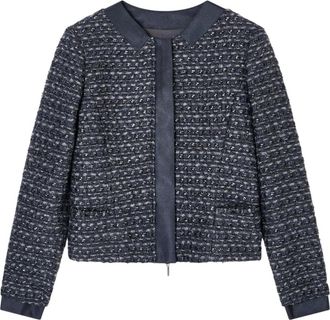 Emporio Armani Femme, Vestes, Multicolore, Taille: 44 FR Veste en tweed Lurex