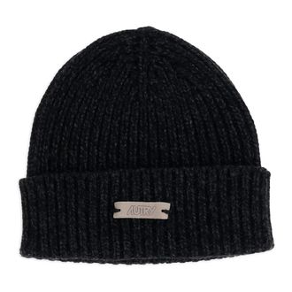 Autry Schwarze gestrickte M&uuml;tze mit Einhorndesign - - Accessories - Herren - Schwarzk - ONE SIZE