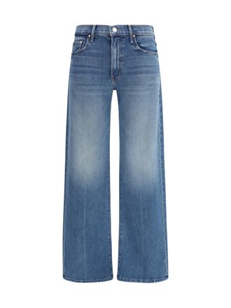 Mother Womens Jeans Lasso Sneak Light Blue Cotton