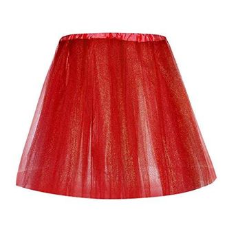 Generic Jupe Paillette Femme Jupes Sequin Jupe Paillettes Mode Femme &Eacute;lastique 3 Couches pour Danse Tutu, Jupe Dynamique et &Eacute;l&eacute;gante