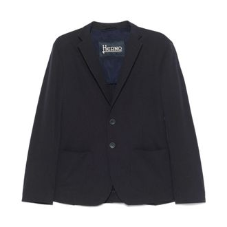Herno Mitternachtsblaue Jacke mit Kn&ouml;pfen und Taschen - - Jackets - Herren - Blau - L