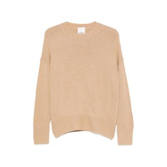 Allude Ribbed-knit Crew-neck Sweater