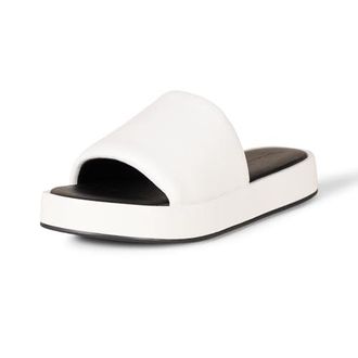 Amazon Essentials Sandales Plates compens&eacute;es &agrave; Enfiler Femme, Blanc, 41 EU