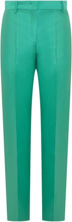 Alberta Ferretti Femme, Pantalons, Vert, Taille: 38 FR Satin Pantalons