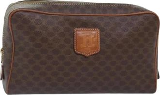 Celine unisex, Pre-owned, Brun, Taille: ONE Size Pochette Vintage en Toile Pre-owned