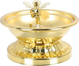 Amosfun Vintage Legierungs Butterlampe Halter St&auml;nder f&uuml;r Buddhistische Altar Dekoration Langlebiger &Ouml;llicht Halter Geeignet f&uuml;r Teelichter und Opferkerzen