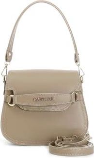 Caf&egrave;noir Rabat En Cuir Avec Bandouli&egrave;re Courte, Boucle Avec Inscription, Pour Femme, Couleur Gris, Taille Taille Unique