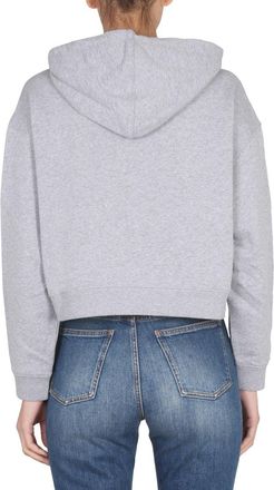 Stella McCartney Logo-Embroidered Cotton Sweatshirt - Gray