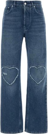 Moschino Femme, Jeans, Bleu, Taille: 36 FR Jeans droits