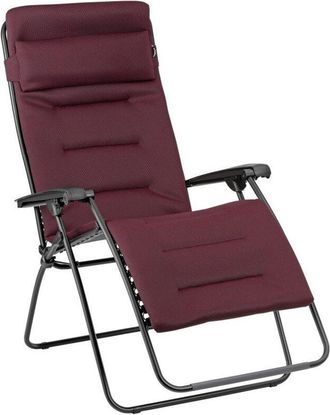 Lafuma Mobilier Fauteuil Relax Transat Jardin - Chaise Longue Matelassé Zéro Gravité - Xl - Rsx Clip Xl - Aircomfort - Rouge Bordeaux - Lafuma Mobilier