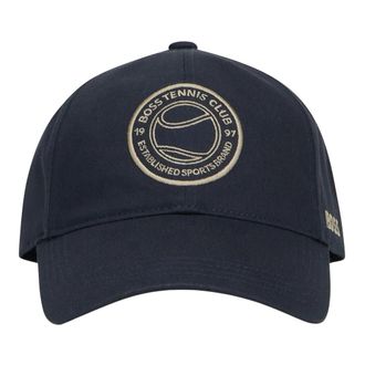 HUGO BOSS Homme, Accessoires, Bleu, Taille: ONE Size Casquette en coton avec broderie