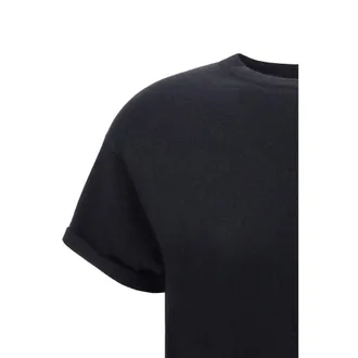 Brunello Cucinelli Cashmere Blend T-Shirt - Black