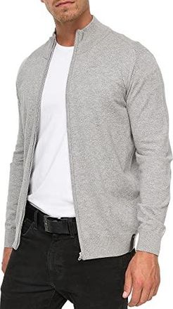 Indicode Hommes Lau Cardigan | Gilet composé à 80% de Coton Lt Grey Mix XXL