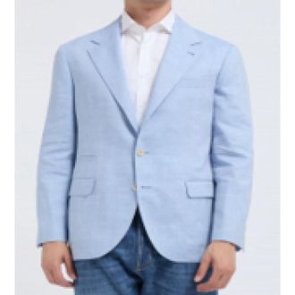 Brunello Cucinelli Homme, Vestes, Bleu, Taille: XL Blazer crois&eacute;