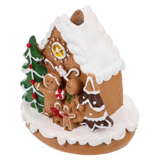 Artibetter Mini-weihnachtshaus Kunstharz f&uuml;r Tischdeko Lebkuchenhaus-anh&auml;nger als Dekorationsset f&uuml;r Weihnachtsfeiern Lebkuchenhaus-baumschmuck f&uuml;r Festliche Ein