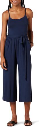Amazon Essentials Damen Kurzer Cami-Overall aus Jersey mit weitem Bein, Marineblau, XXL