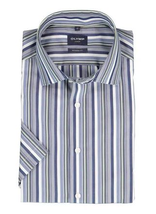 Olymp Herren Hemden blau Baumwolle