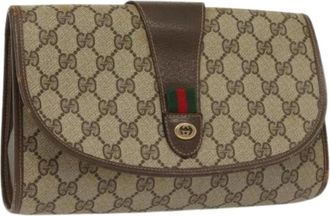 Gucci Pre-owned Toile pochettes-minaudieres - Femme - Pre-owned - Beige - Taille: ONE Size