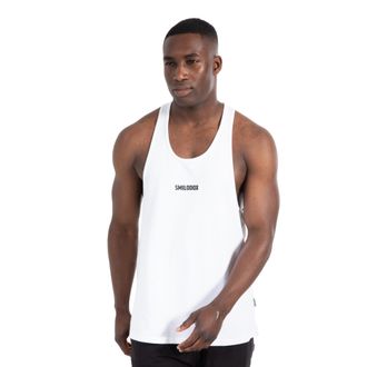 Smilodox Herren Tank Top Stringer Leno, Regular Fit, &auml;rmelloses Workout-Shirt f&uuml;r Gym, Fitness & Bodybuilding, Gr&ouml;&szlig;e:3XL, Color:Wei&szlig;