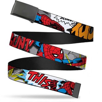Buckle Down Jungen Web Belt Spider-Man 1.25 Gürtel, Mehrfarbig, Breit-42 hosengröße